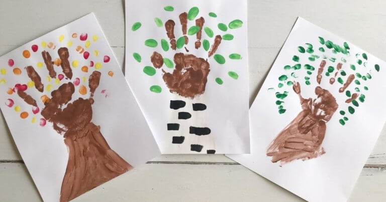 Easy Handprint Tree Craft for Kids - Dappled Skies and Diys