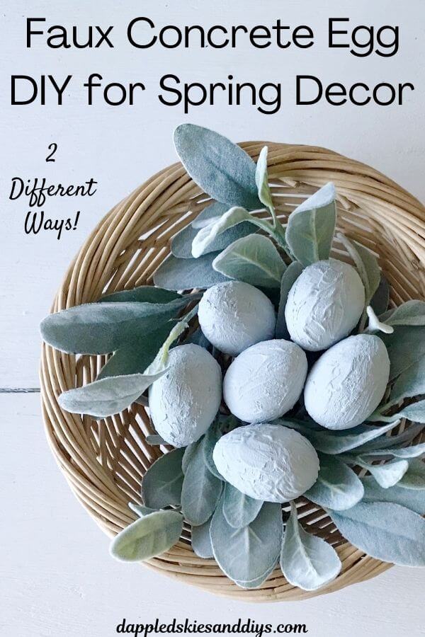 Easy DIY Faux Concrete Easter Egg Decor (2 Ways) - Dappled Skies and Diys