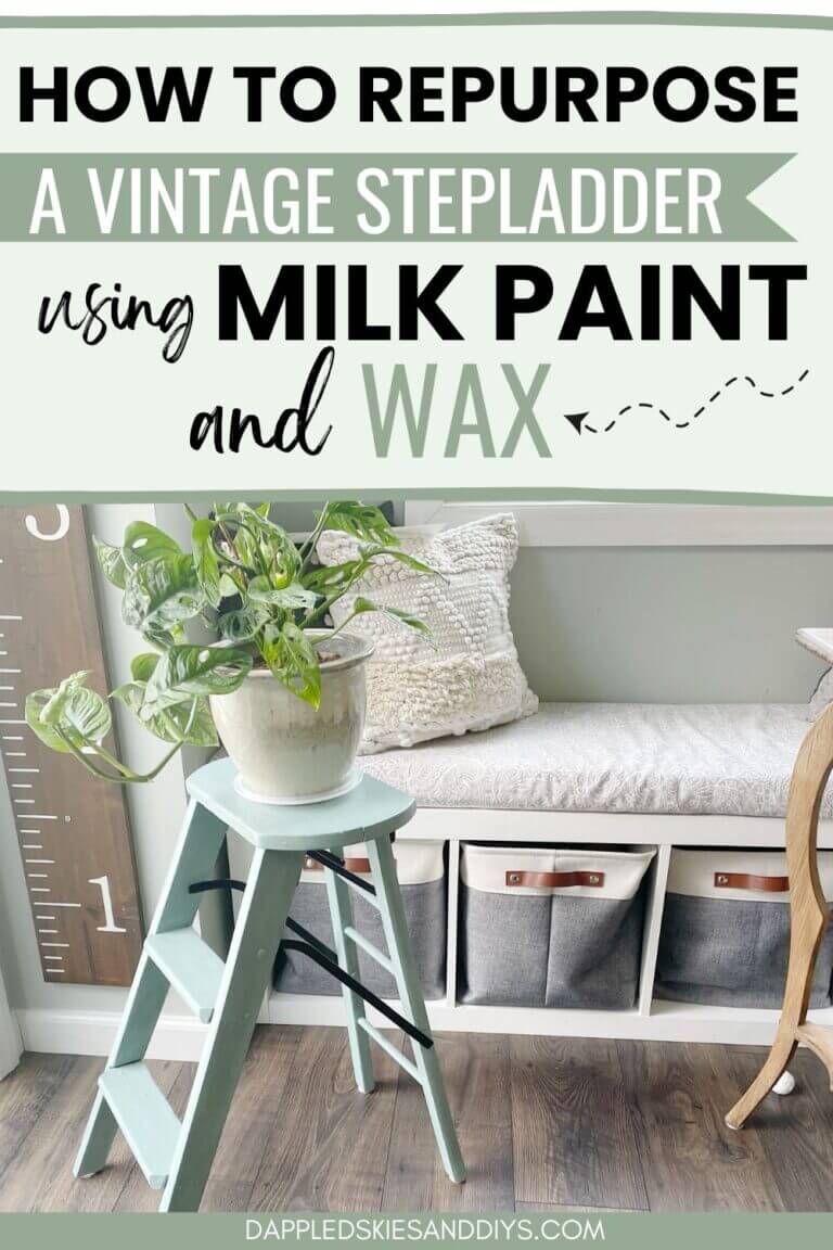 Vintage Step Ladder Idea DIY - Dappled Skies and Diys