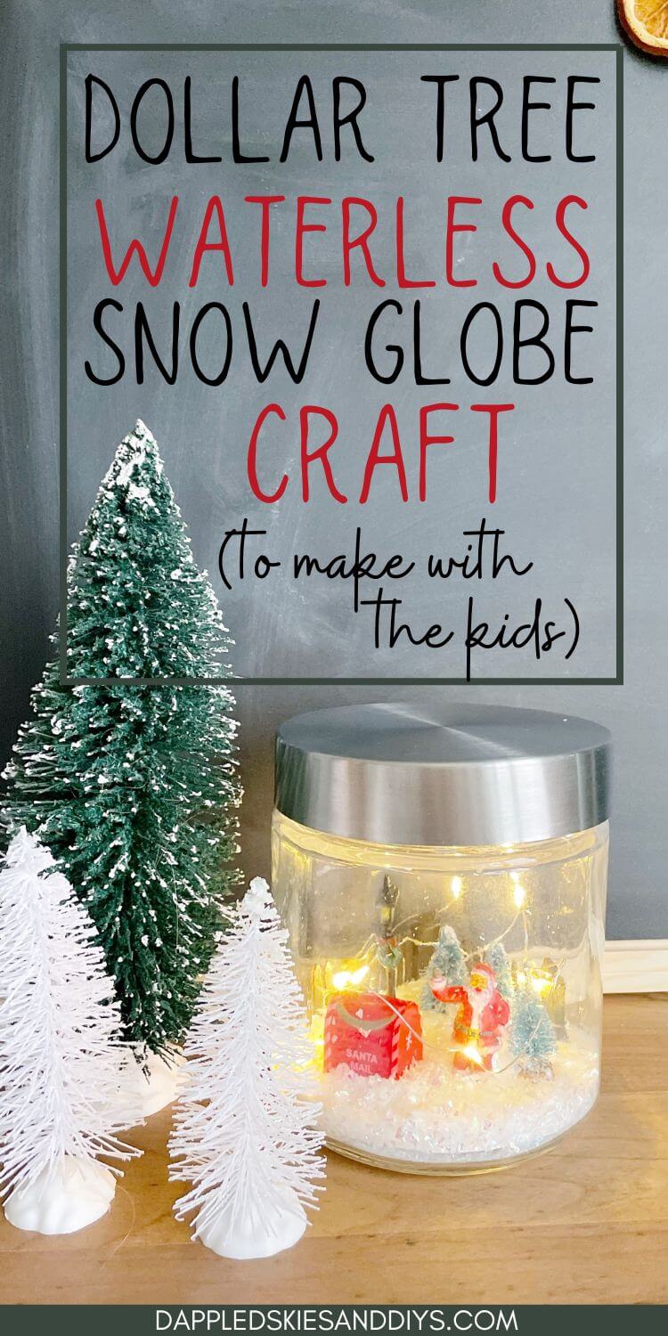 Dollar Tree DIY Snow Globe - Dappled Skies and Diys