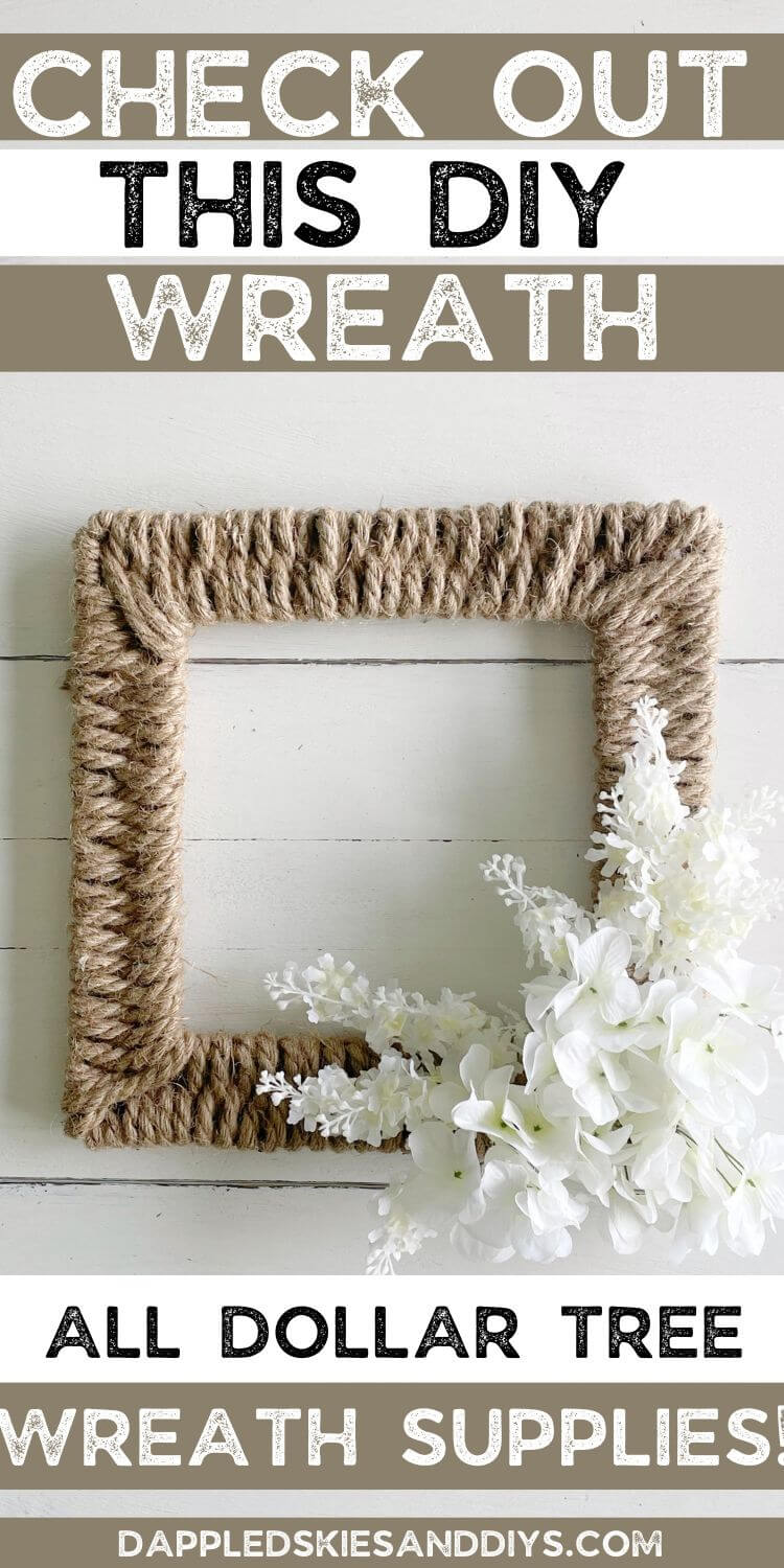 Neutral DIY Spring Wreath Dollar Tree - Dappled Skies and Diys
