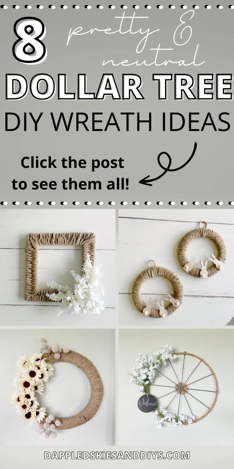 12 Dollar Tree DIY Wreaths for All Seasons and Holidays - Dappled Skies ...