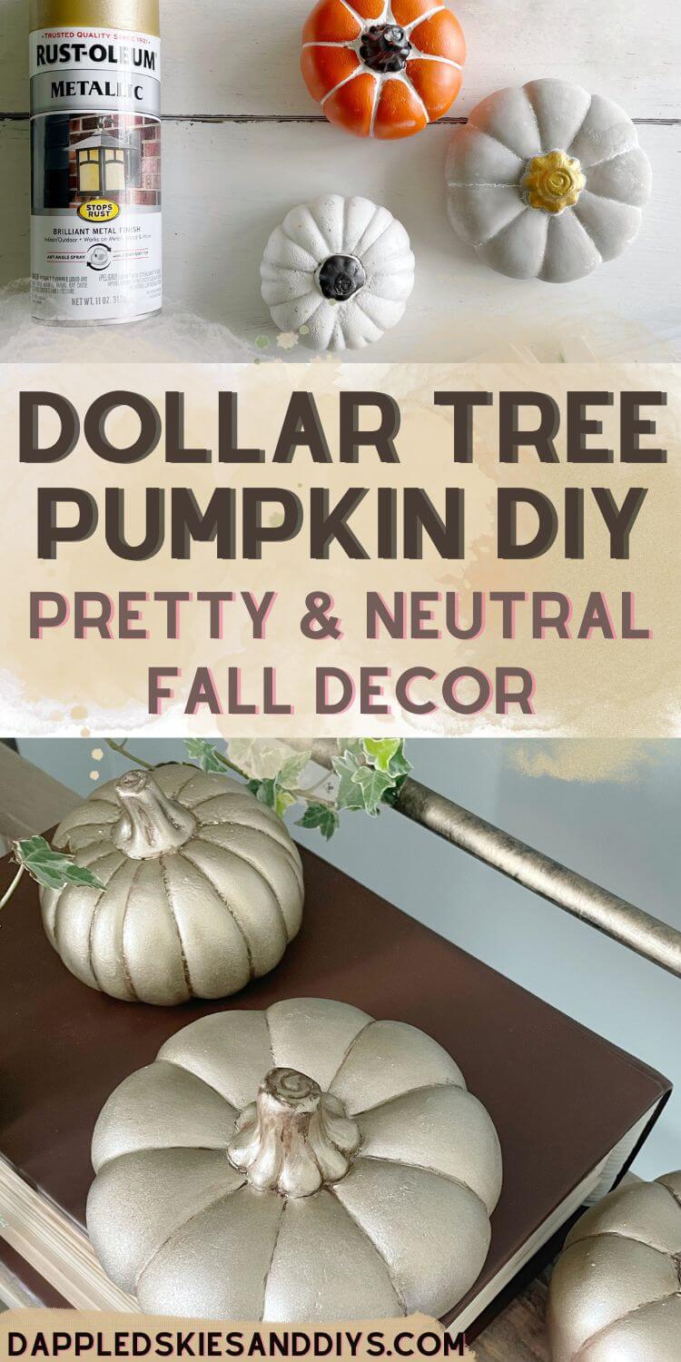 Dollar Tree Pumpkin DIY - Dappled Skies and Diys