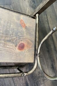 DIY Metal Shelf Makeover (Using Rub 'n Buff) - Dappled Skies and Diys