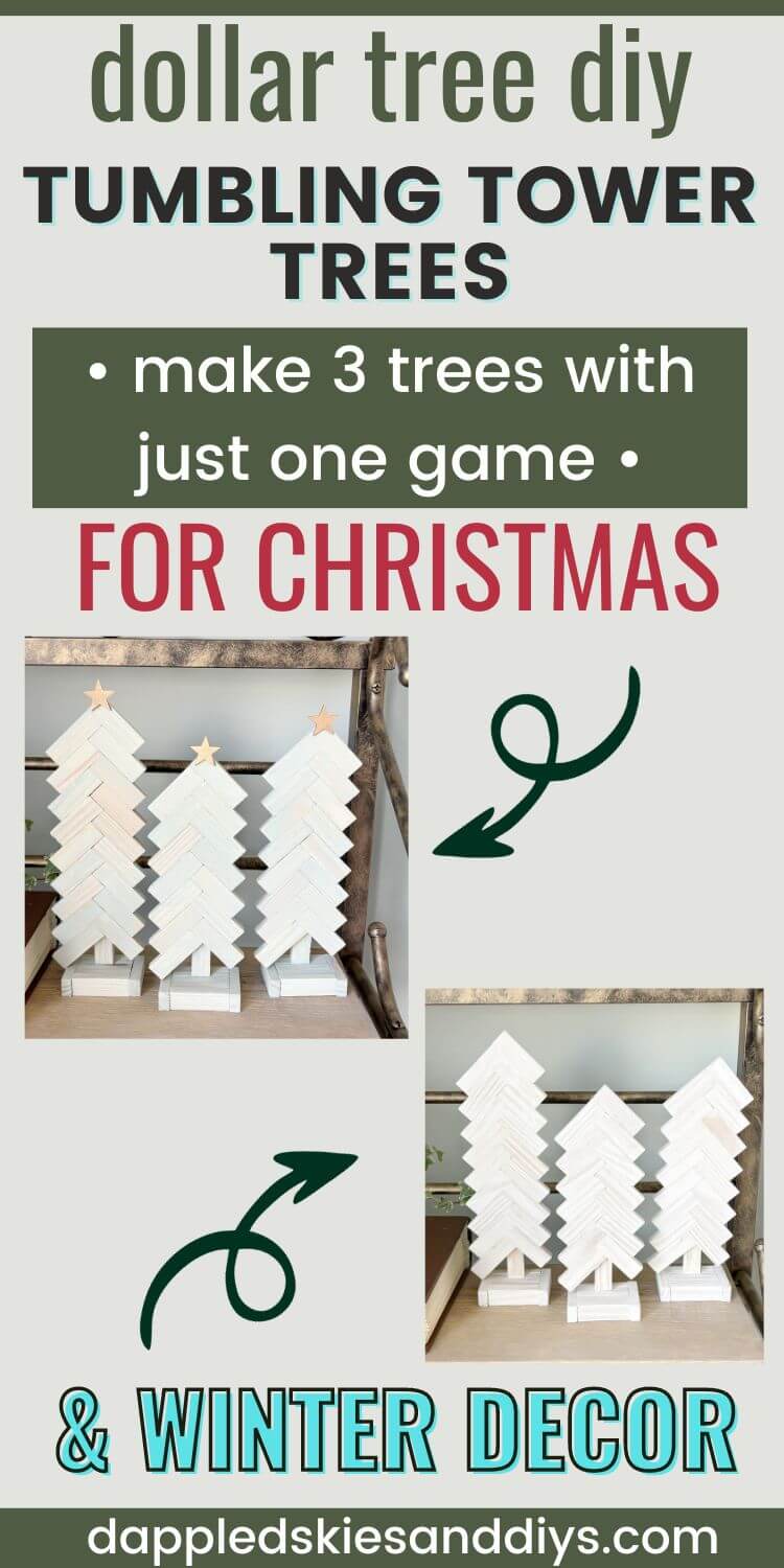 Dollar Tree Tumbling Tower Christmas Tree DIY - Dappled Skies and Diys