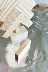 Dollar Tree Tumbling Tower Christmas Tree DIY - Dappled Skies and Diys