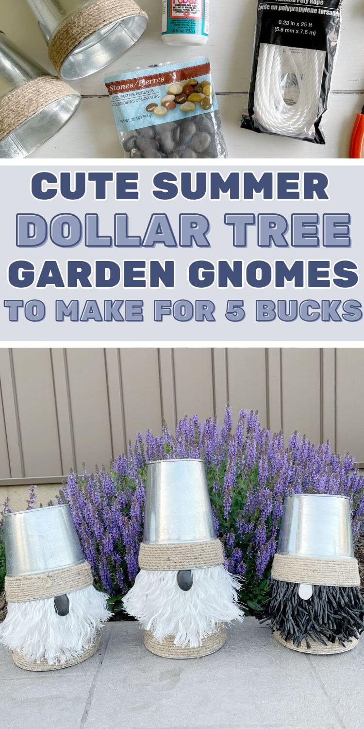Garden Gnome DIY (Using Dollar Tree Galvanized Vases) - Dappled Skies ...