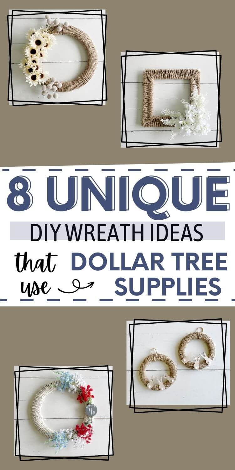 12 Dollar Tree DIY Wreaths for All Seasons and Holidays - Dappled Skies ...