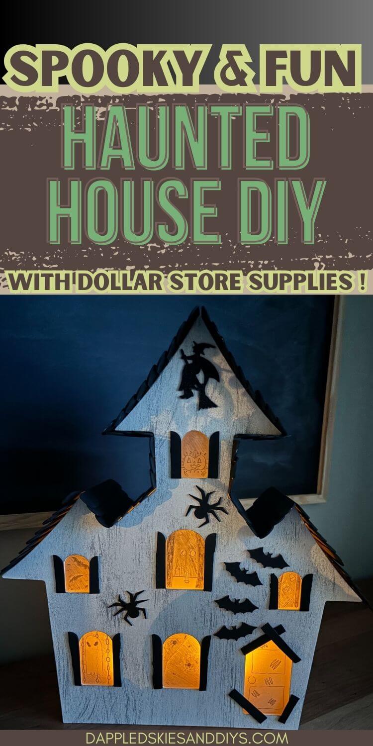 Dollar Tree Haunted House DIY - Dappled Skies and Diys