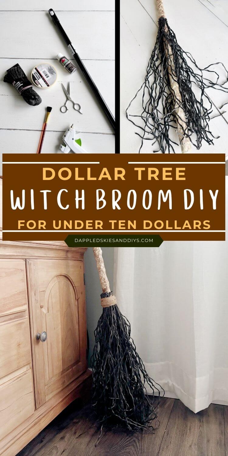 Witch Broom DIY for Halloween Decor - Dappled Skies and Diys